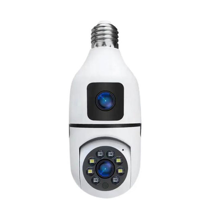 V380 PRO Q19 Plus Dual Lens Full HD PTZ CCTV Camera Light Bulb Indoor And Outdoor 360° Wireless ...