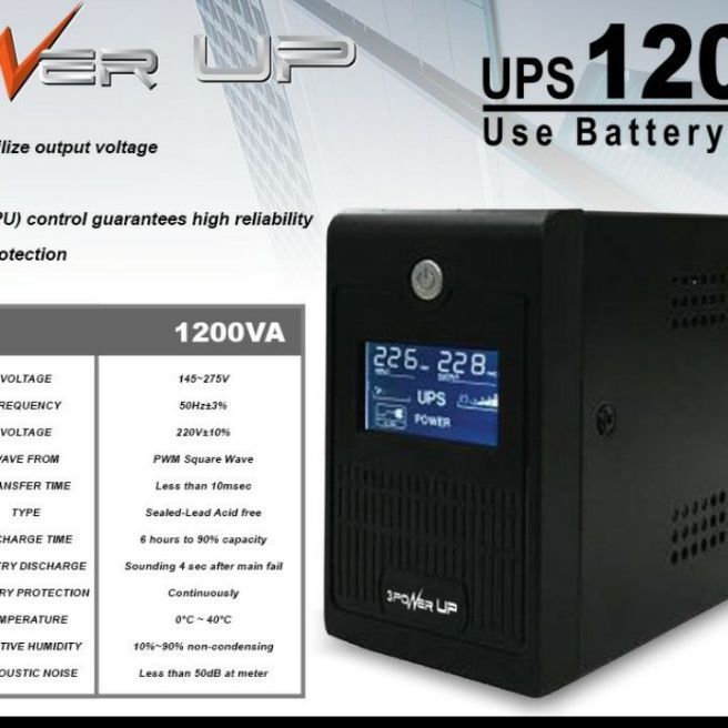 UPS POWER UP 1200VA PLUS STABILIZER ONLY GOJEK GRAB JABODETABEK ...
