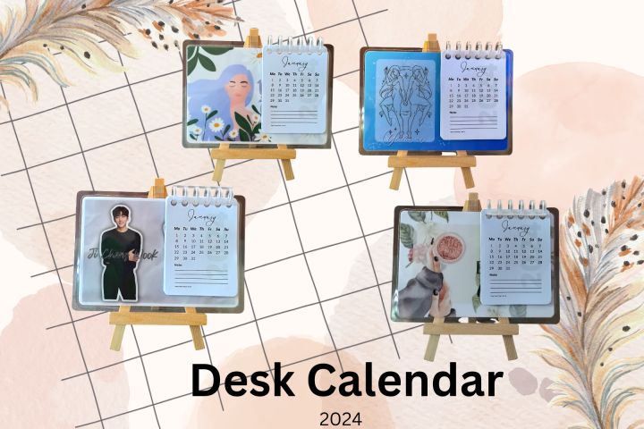 Mini Desk Calendar 2025 Laminated for gift souvenir giveaways with ...
