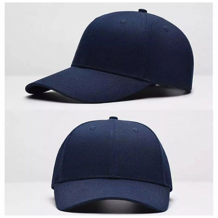 Bisa Cod Topi Baseball Pria Wanita Polos Navy atau Dongker Hat Dewasa ...