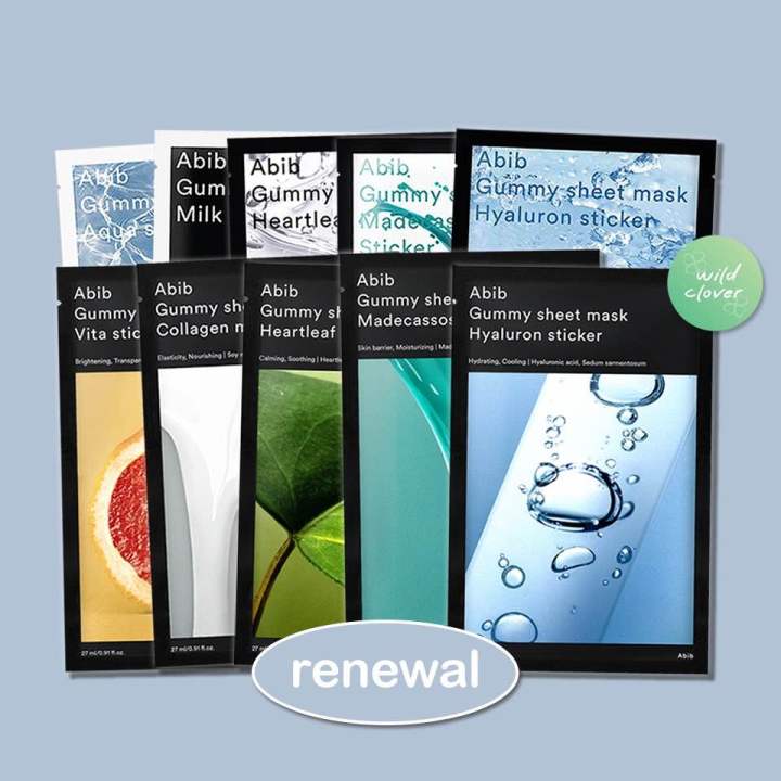 🍀 ABIB : แท้พร้อมส่ง exp.2025-2026 gummy sheet mask sticker ...
