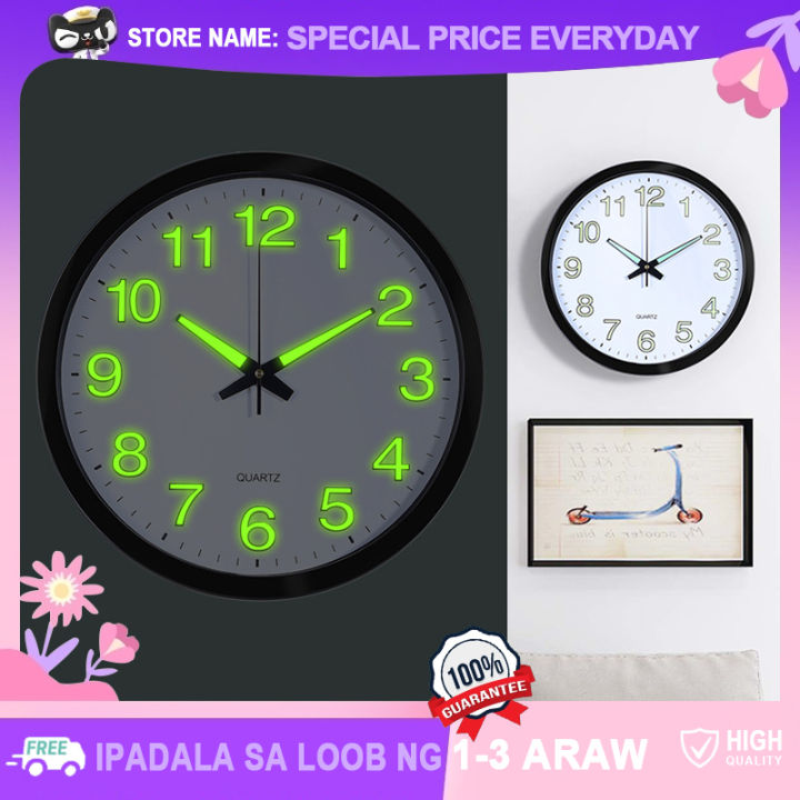 12 Inches Luminous Wall Clock Japanese Original 30cm Big Size Clock ...