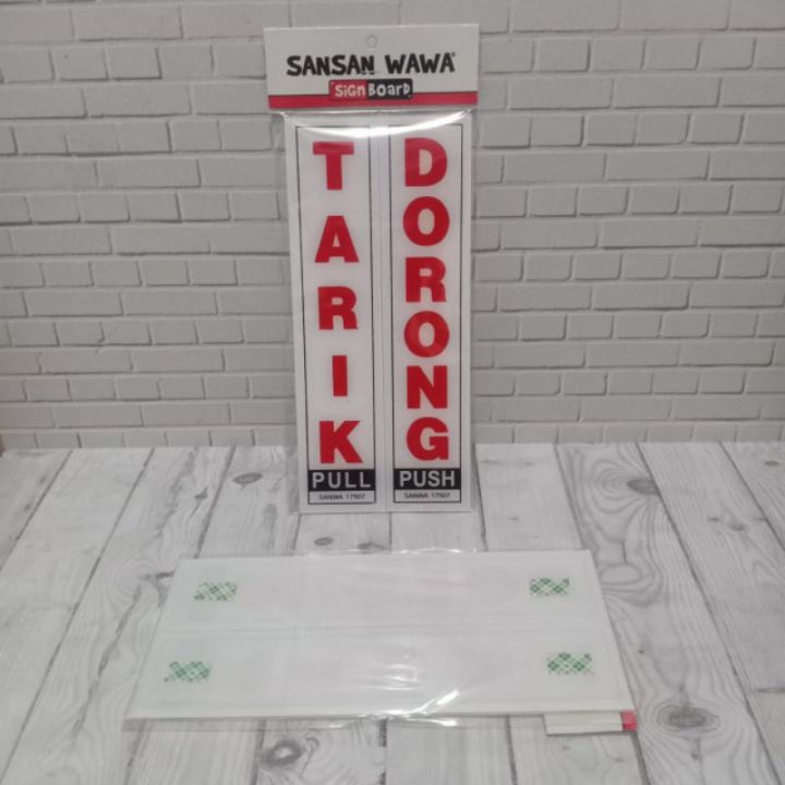 AKRILIK SIGN BOARD " TARIK DORONG" | Lazada Indonesia