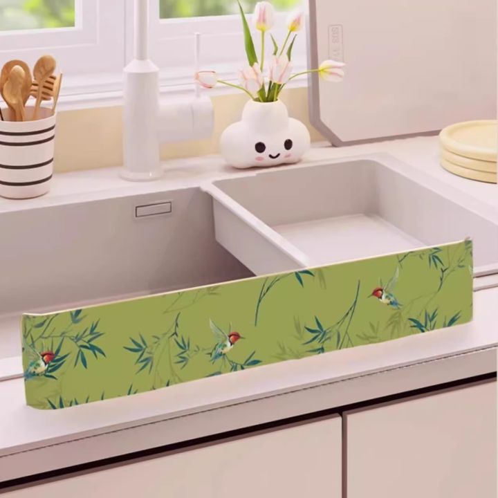Acrylic Kitchen Sink Edge Water Barrier Ancient Style Bathroom ...