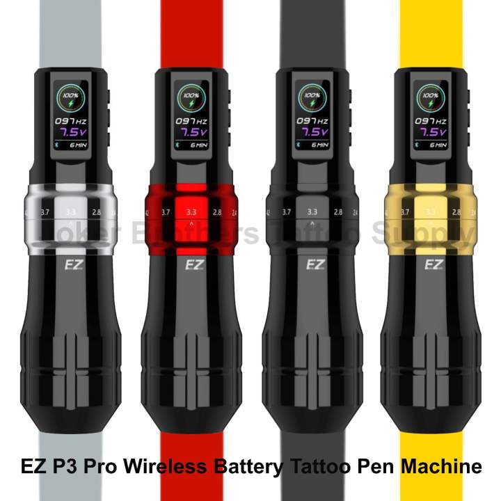 เครื่องสักไร้สาย EZ P3 Pro Wireless Battery Tattoo Pen Machine (Gloss ...