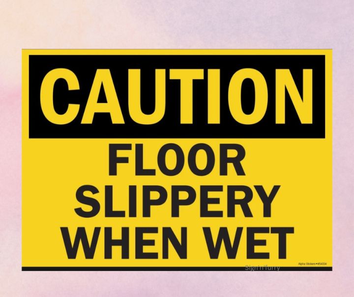 Caution Floor slippery when wet signage | Lazada PH