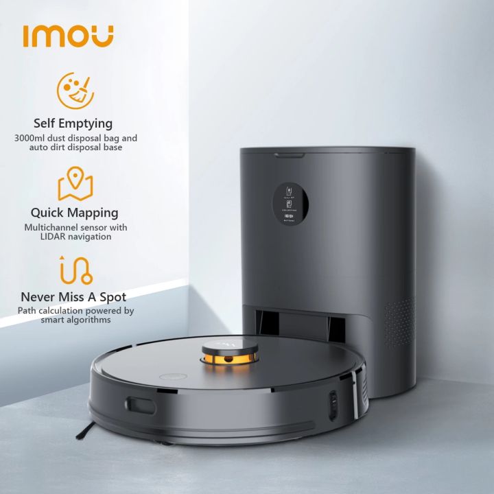 IMOU Vacuum sweeping robot Auto-recharge Mapping with LIDAR Sweeping ...