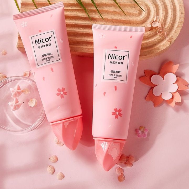 Nicor抖音同款樱花香氛护手霜保湿滋润修复手膜霜防干裂 Nicor Hand Cream 100ml | Lazada