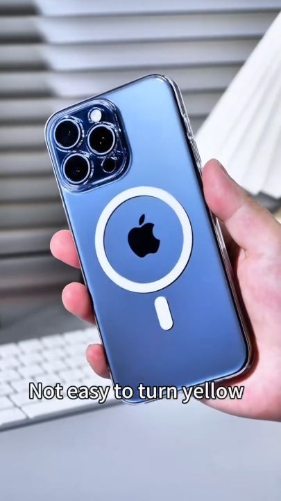 Xundd Ultra Thin Clear Non Yellowing Shockproof Magnetic Magsafe Case