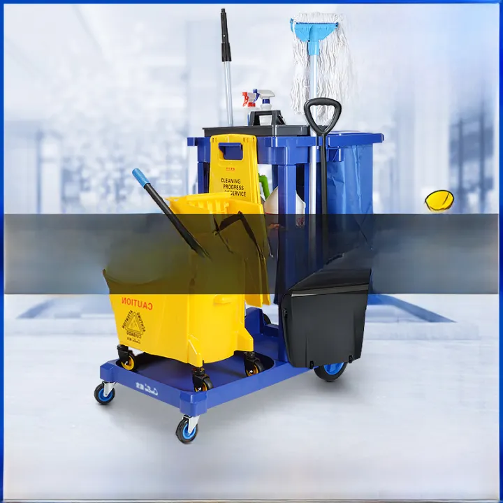 Multi-Functional Cleaning Sanitizing Hand-Pulled Cart Hotel Room ...