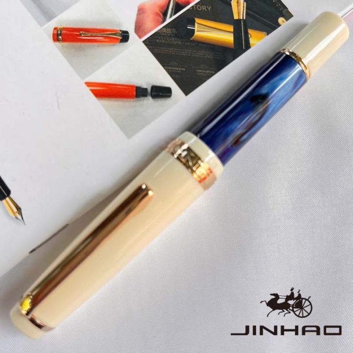 Jinhao 82 Mini Acrylic Fountain Pen, Iridium Medium Nib with Ink ...