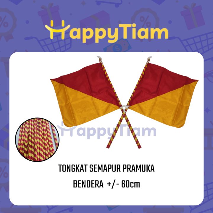 BENDERA SEMAPUR PRAMUKA SEKOLAH MERAH KUNING SEMAPHORE SEMAPOR | Lazada ...