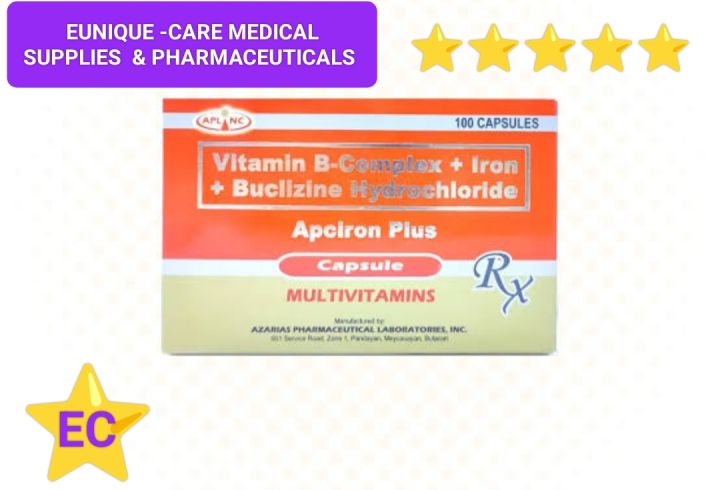 Vitamin B-Complex + Iron + Buclizine Hydrochlori (for 10pcs) Apciron ...