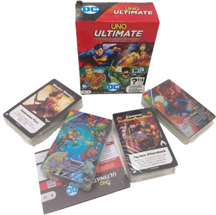 UNO Ultimate Marvel Card Game with 4 Collectible Foil Cards, Character ...