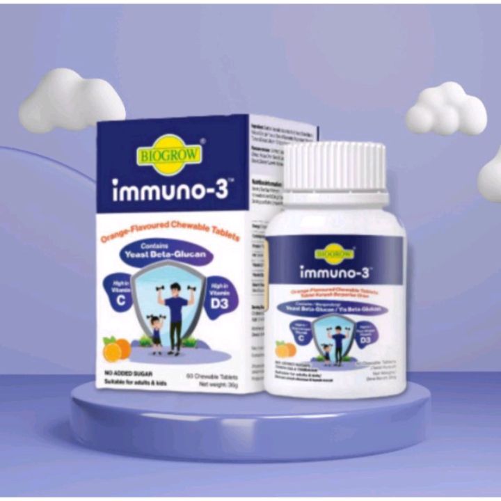 Biogrow IMMUNO-3 60's orange-flavoured | Lazada