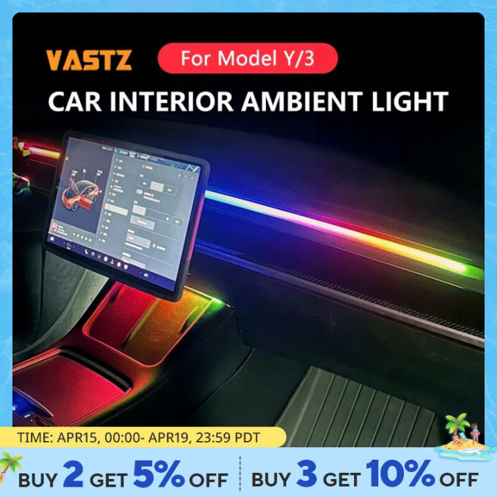 Model Y 3 Highland RGB Ambient Light Kit Dashboard Center Console ...