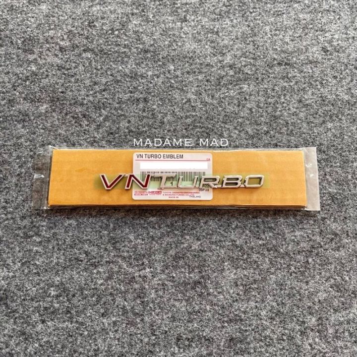 แท้ศูนย์ 💯% โลโก้ VN TURBO ไซส์เล็ก ติดข้างประตู VIGO หลัง FORTUNER ...