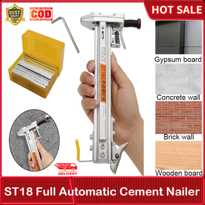 ⭐️【Local warehouse+COD】⭐ST18 Full Automatic Cement Nailer Hand Nailer ...