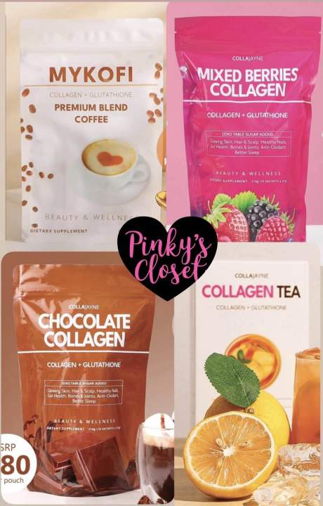 CollaJayne products (10sachets) (mixed berries, mykofi, chocolate, tea ...