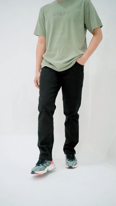 Otsky X Cavier Denim Series Full Black Naomi & Gama Reguler Fit ...