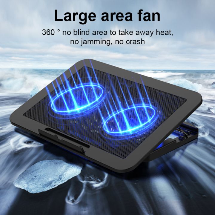 Notebook Radiator Dual Fan Laptop Cooling Pad Computer Lifting Cooling ...