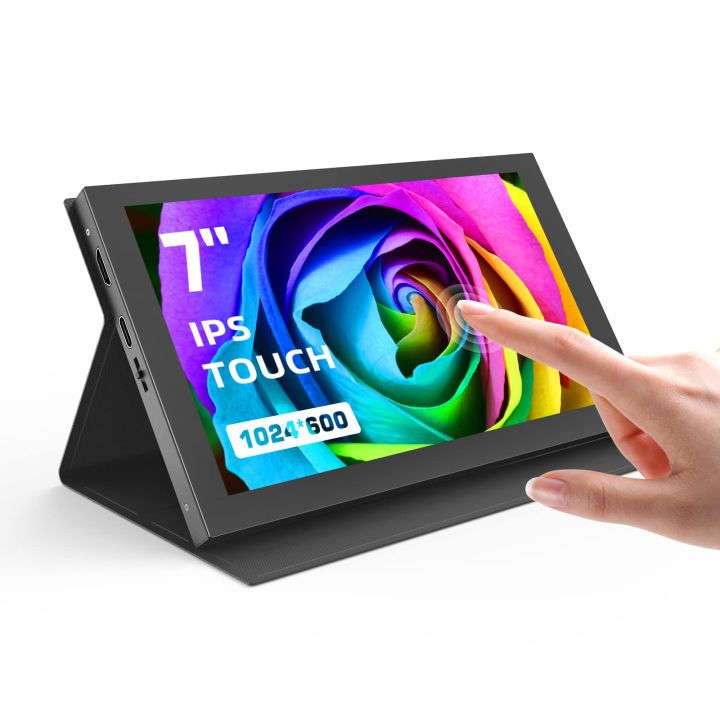 Mictver Raspberry Pi Screen 7 inch 1024x600 IPS Portable Monitor 5 ...