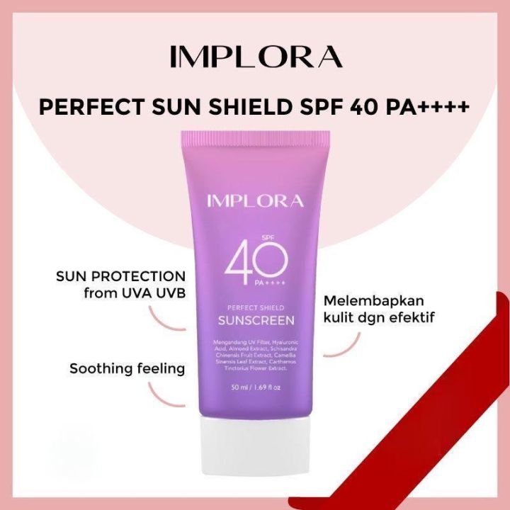 implora perfect sun Shield spf 40 pa++++/sunscreen implora | Lazada Indonesia