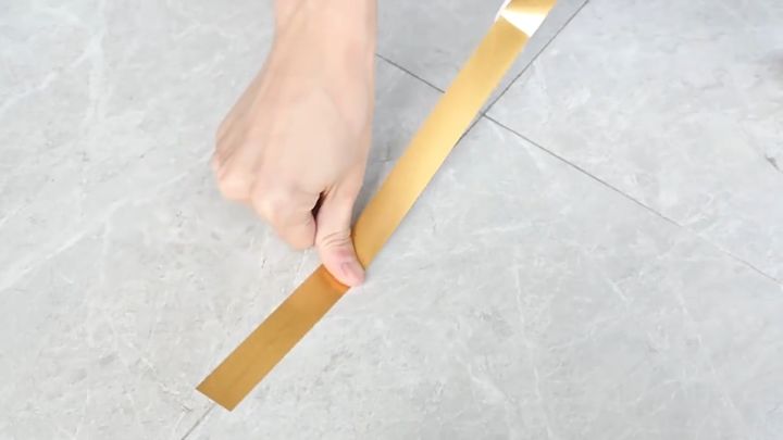 50M Gulungan Sticker Dekorasi Gold Lantai Strip Stiker Ubin Lantai ...