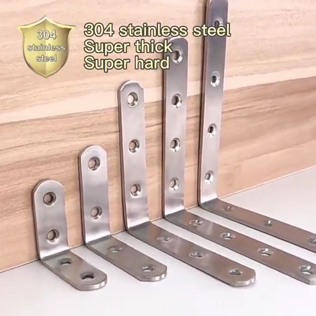 （10PCS）304 Stainless Steel Right Angle Bracket L Bracket Stainless ...