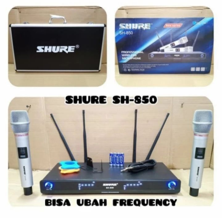 Mic Wireless Shure Sh850 Mikropon Sh 850 Mikrofon Sh-850 free koper | Lazada Indonesia