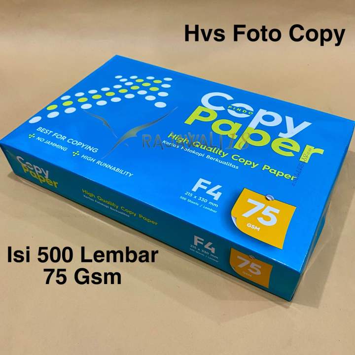 1 Rim Hvs F4 Copy Paper 75 Gsm(500 Lembar) | Lazada Indonesia