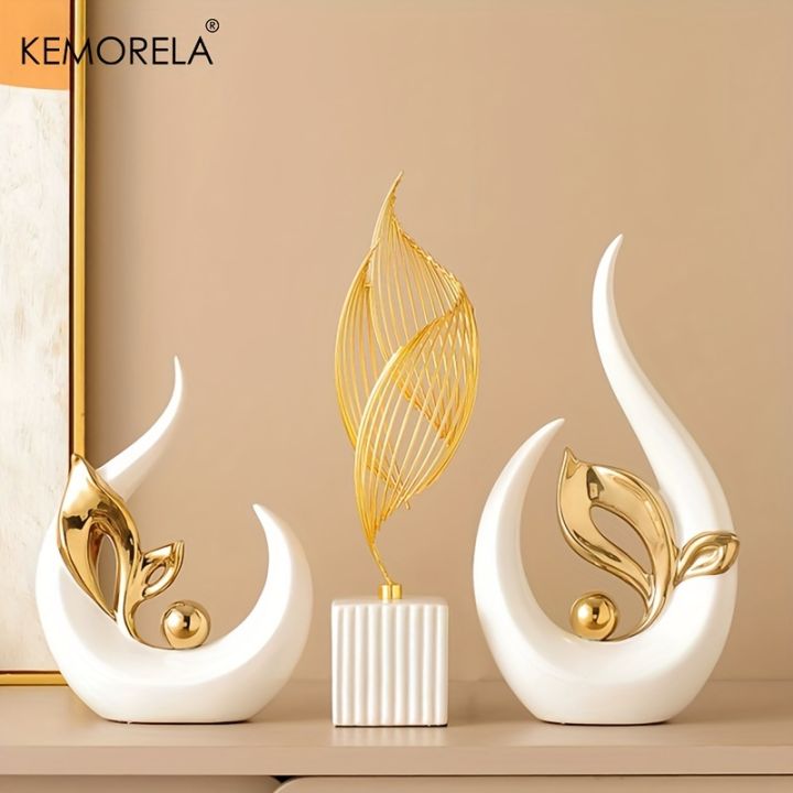 Ceramic Statue Nordic Creative Light Luxury Living Room Decoration ...