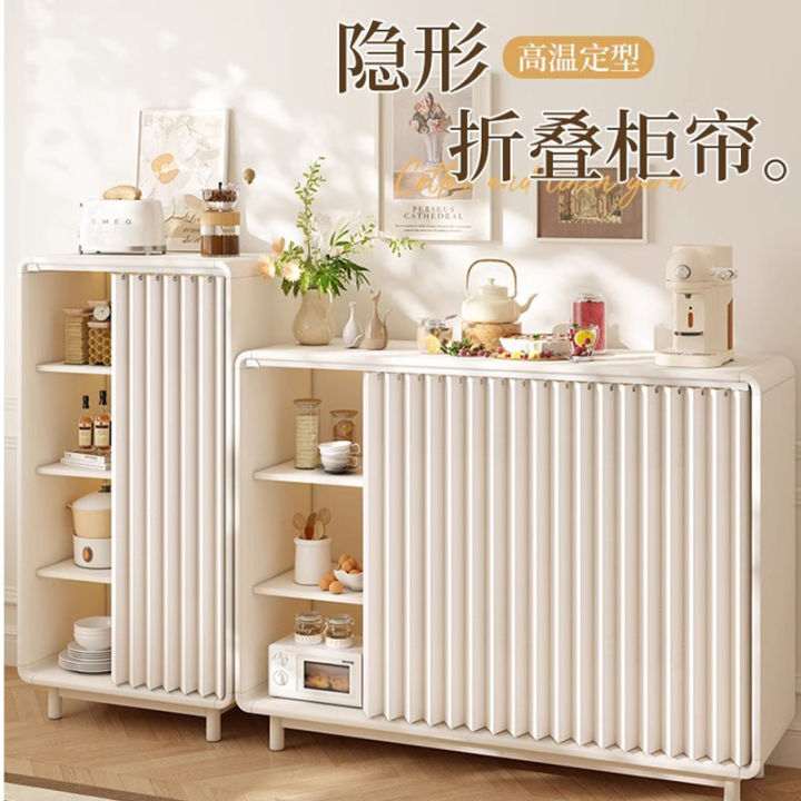 Simple Pure Color Foldable Cabinet Door Covering Curtain Waterproof ...