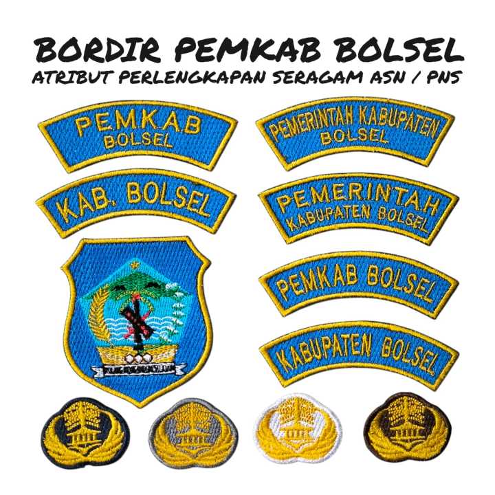 BORDIR LOGO LOKASI KORPRI KEMENDAGRI,KABUPATEN BOLSEL.ATRIBUT ...