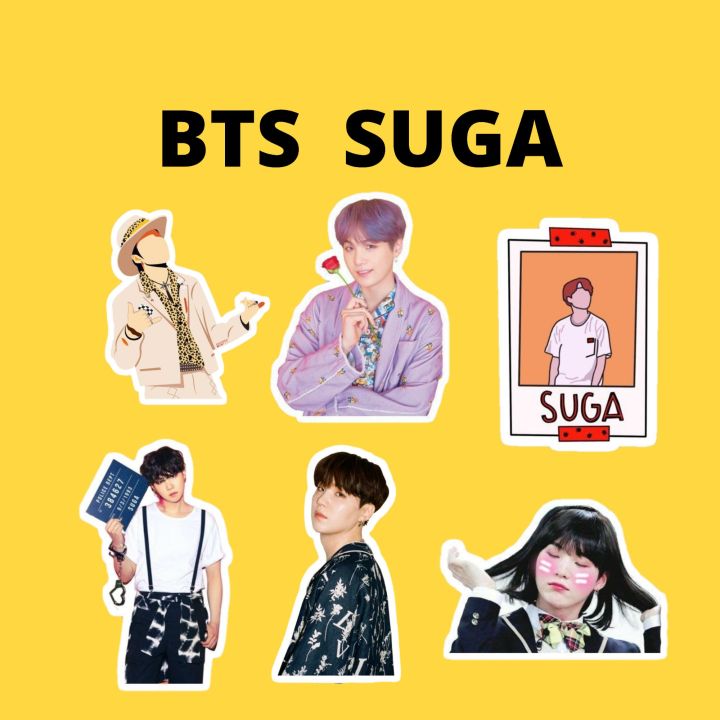 BTS SUGA Laminated VINYL Waterproof Stickers | Lazada PH