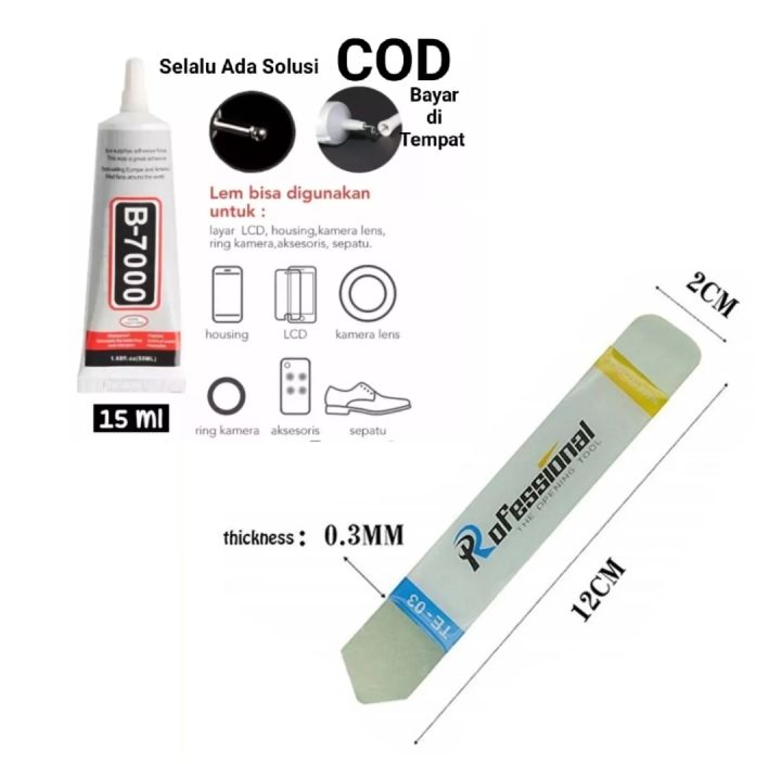 Pembuka Serbaguna Alat Bantu Servis Hp Lem B7000 15ML Bening Pisau Alat ...