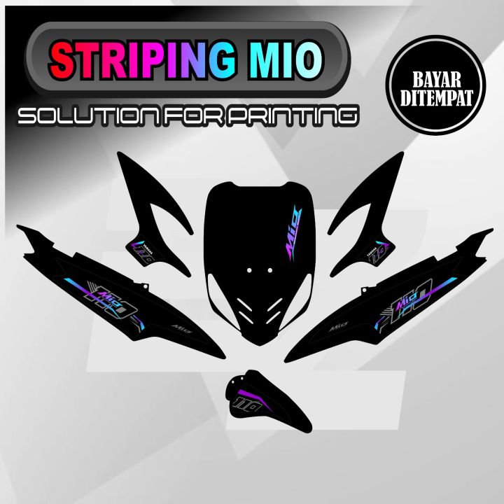 sticker striping mio sporty mio smile / | Lazada Indonesia