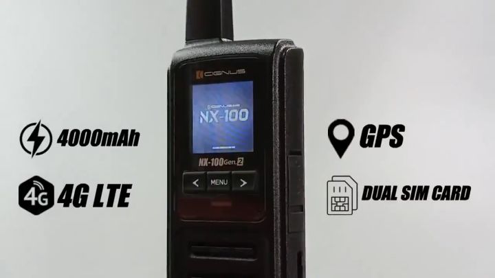 Cignus NX-100 Gen 2 4G LTE Portable Network POC Radio NX100 Gen 2 (with ...