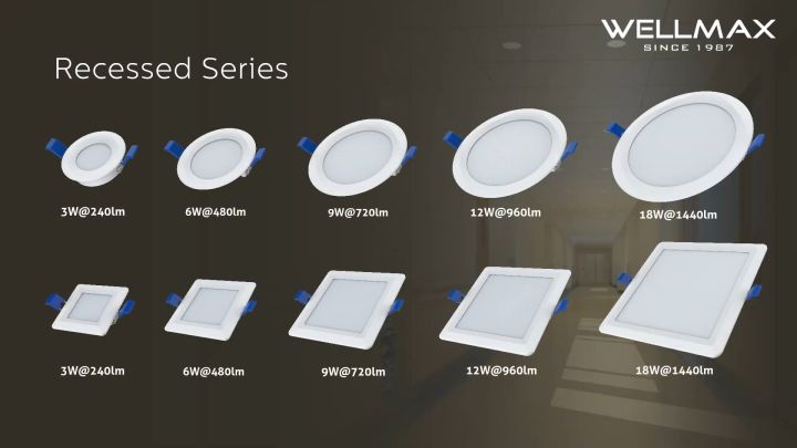 WELLMAX LED Downlight Ceiling Panel Light (Recessed/Surface ...