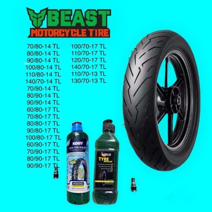 Beast Tire Flash Tubeless Free Sealant and Free Pito | Lazada PH