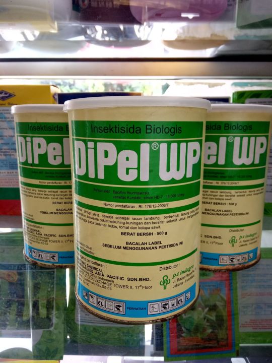 DiPel WP insektisida Biologi 500 gram Bacillus Thuringiensis | Lazada ...