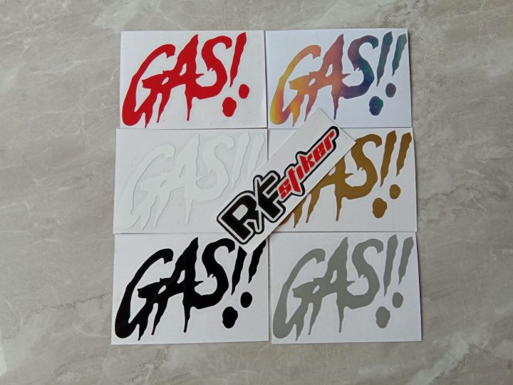 Sticker viral gas stiker cutting gas 8,5cm stiker motor mobil murah ...