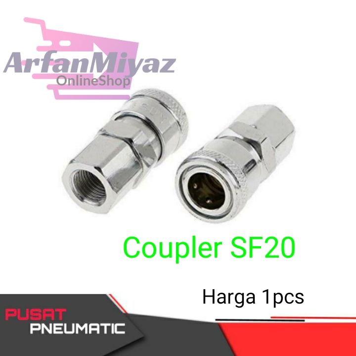 Quick Coupler SF20 Drat 1/4 Nepel Sambungan Selang Angin Filter ...
