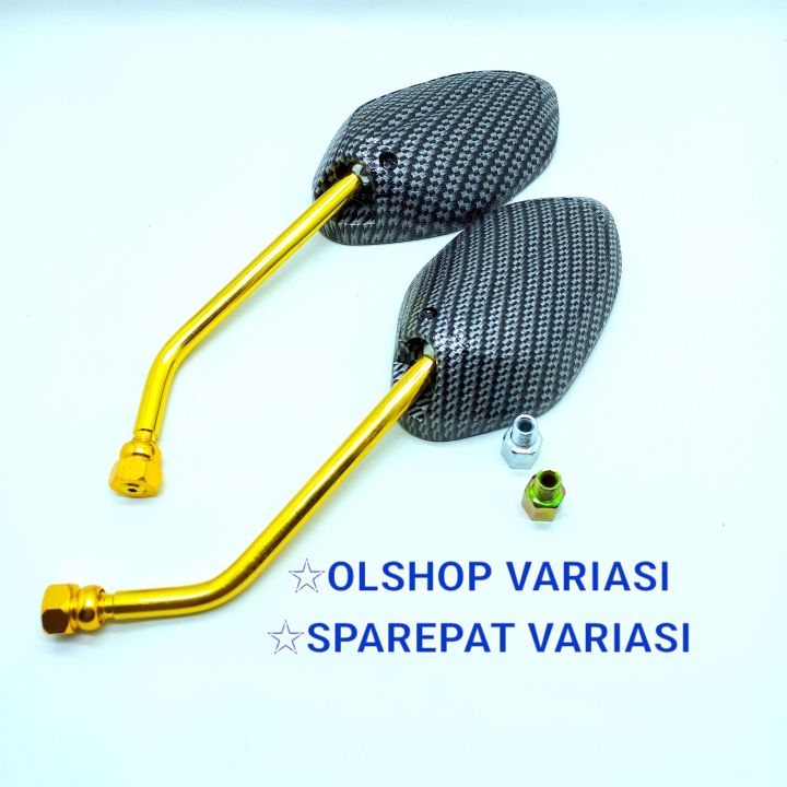 spion standar beat carbon gold /kaca spion honda model beat variasi ...