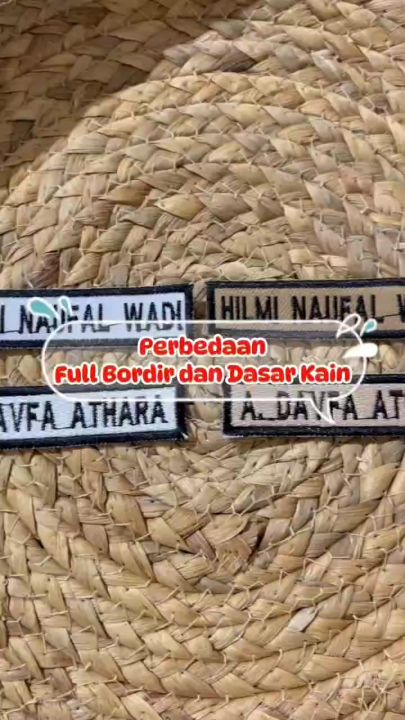 Bordir Nama Dada Custom | Bordir Nama Sekolah Custom | Bordir Nama ...