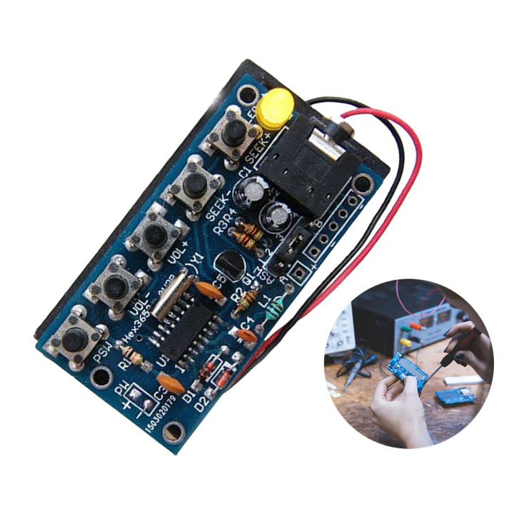 DIY Electronic Kits PCB Wireless Stereo FM Radio Receiver Module DIY ...
