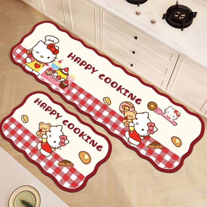 Thảm Nhà Bếp KT Cat Hoạt Hình Thấm Hút, Chống Trượt, Khô Nhanh, Thảm ...