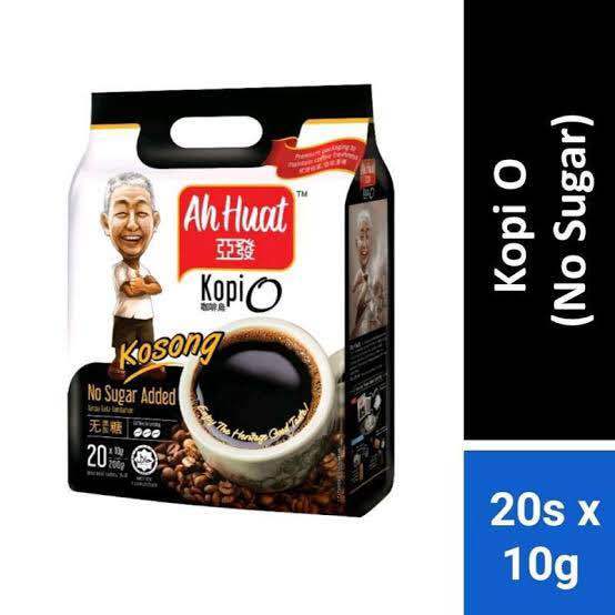 Ah Huat Kopi O Kosong Black Coffee - No Sugar Added (20 x 10g) | Lazada PH