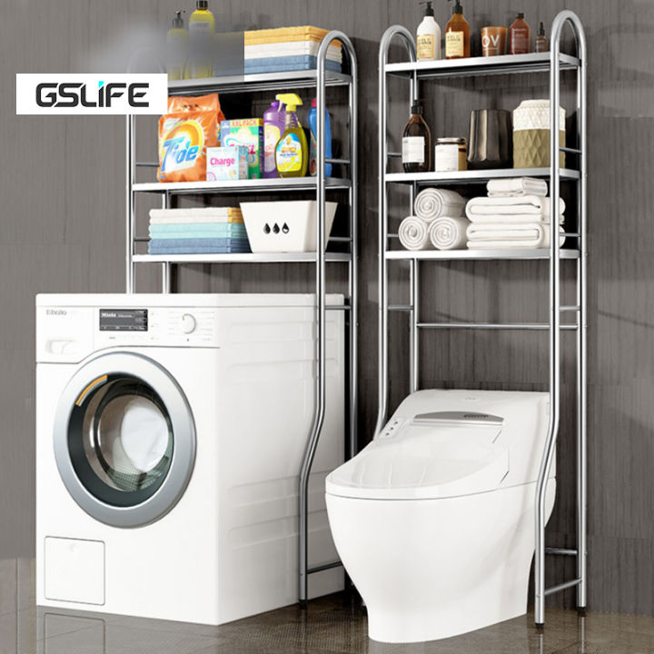 GSlife🔥🔥 2/3 Tiers Stainless Steel Smart Over Toilet Racks Washing ...