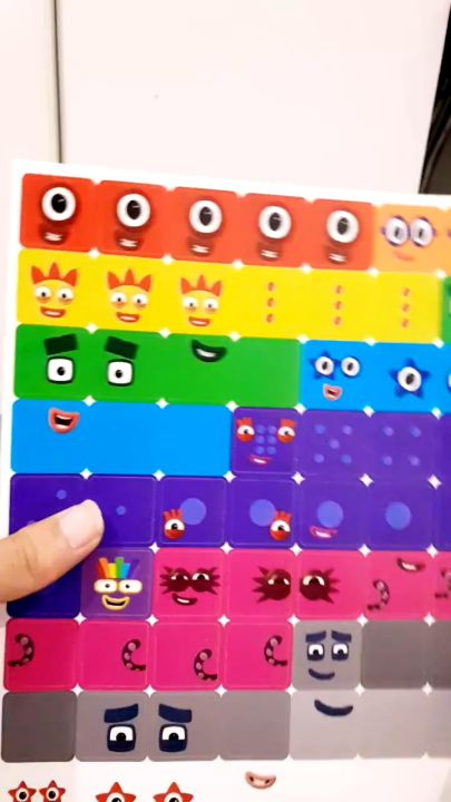 Numberblocks Sticker Handmade | Stiker tahan air matematika ...